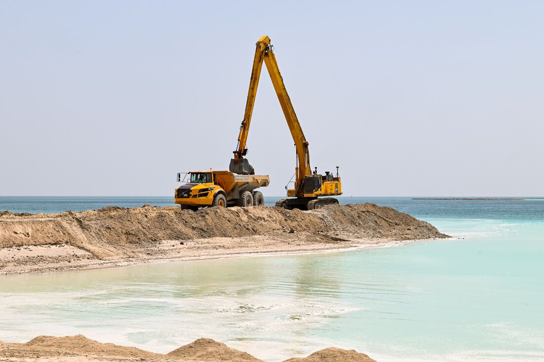Long Boom Excavator 85 Ton for Rent | Al Marwan