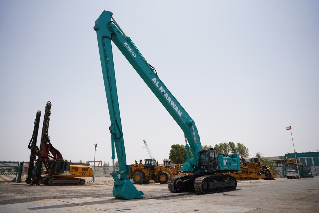 Long Boom Excavator 85 Ton for Rent | Al Marwan